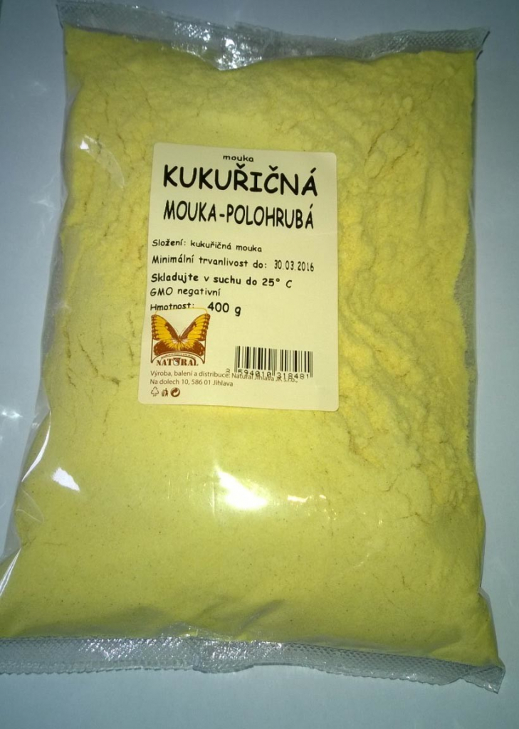 Natural Jihlava kukuričná múka polohrubá 400g | Biomania.sk